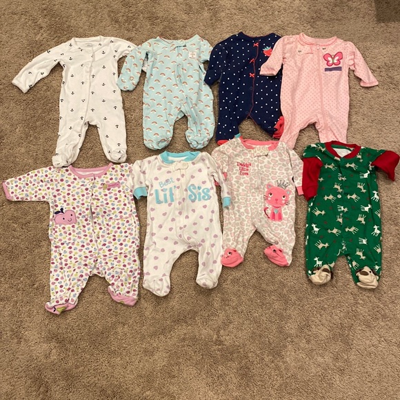 One Pieces | Newborn Girl Sleepers Lot | Poshmark